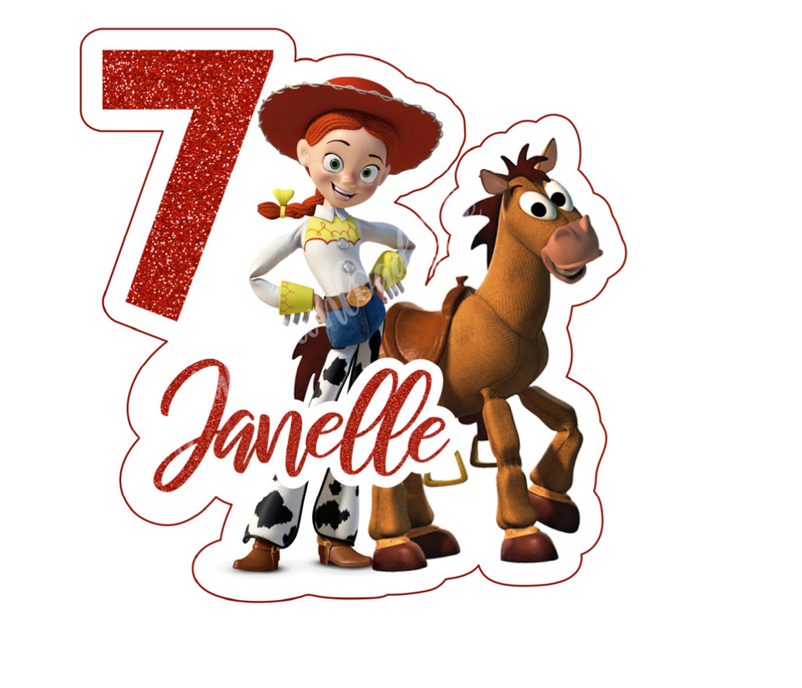 TOY STORY Cake Topper, Jessie Toy Story Cake Topper, Jessie, Toy Story ...