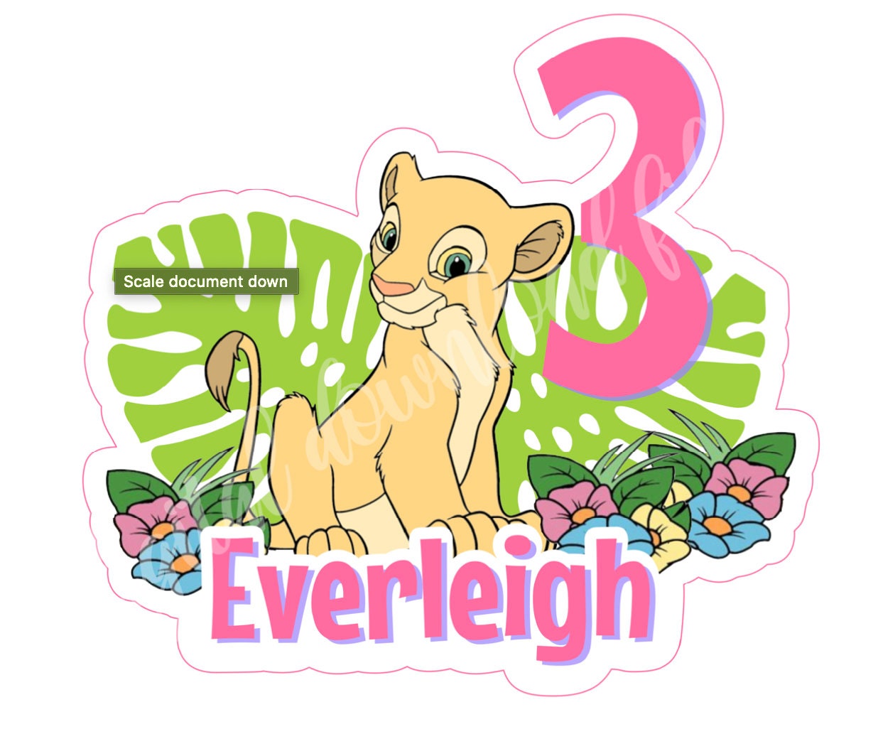 Nala Lion King Cake Topper: Personalized Birthday Party (digital ...