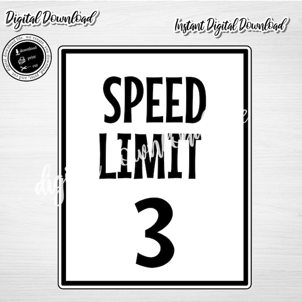 Speed Limit Sign - Etsy