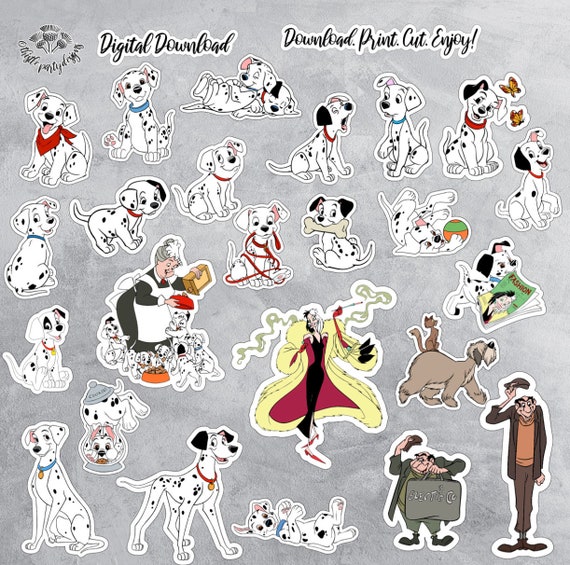 Printable 101 DALMATIANS Centerpieces 101 Dalmatians Cupcake | Etsy