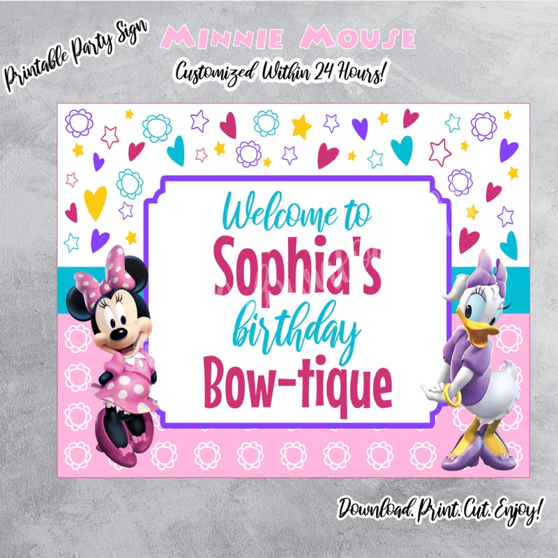 Minnie Bowtique Sign - Etsy