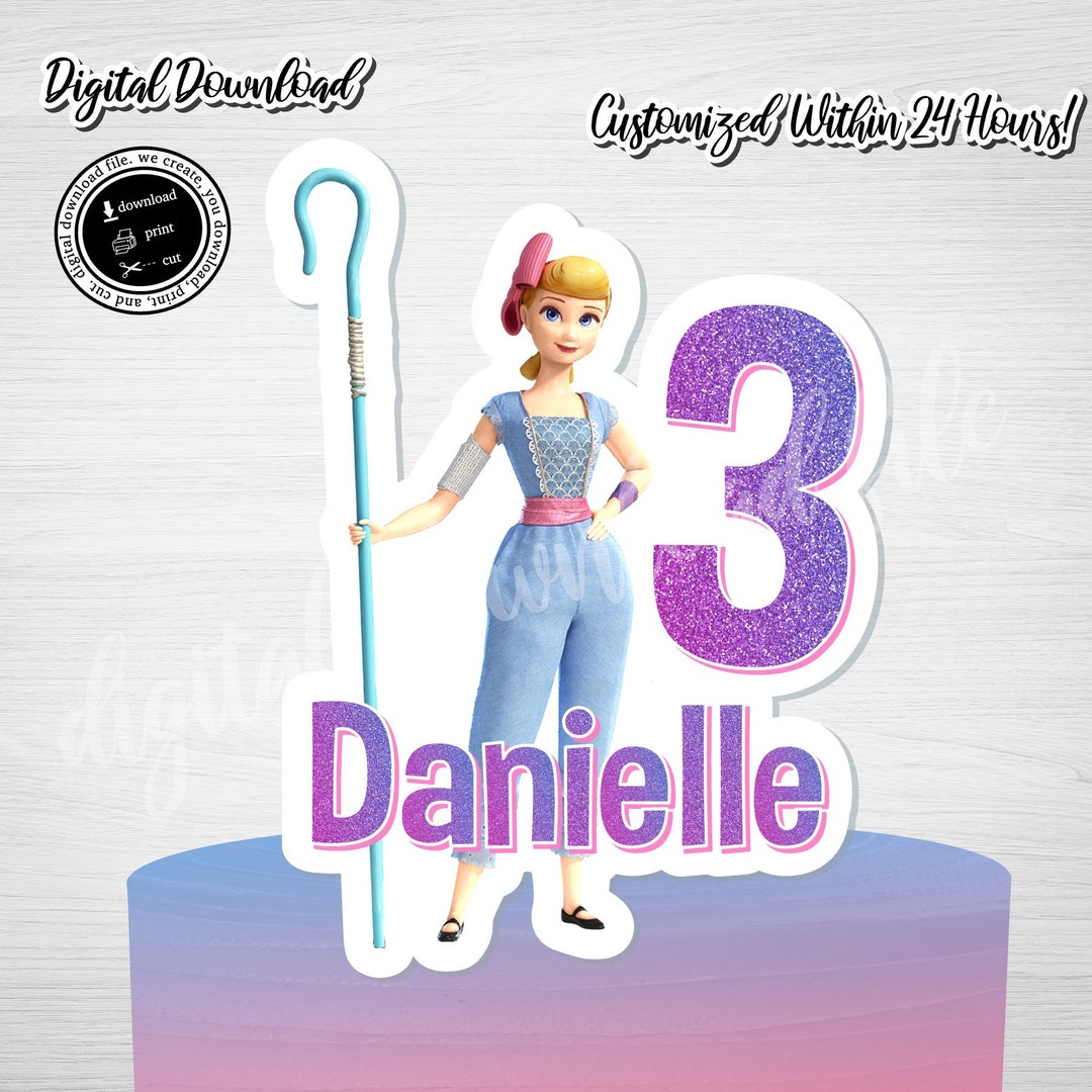 Printable BO PEEP Cake Topper, Toy Story 4 Cake Topper,bo Peep,toy ...