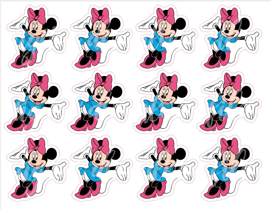 MINNIE MOUSE Cupcake Toppers Minnie Mouse Cupcake Toppers - Etsy