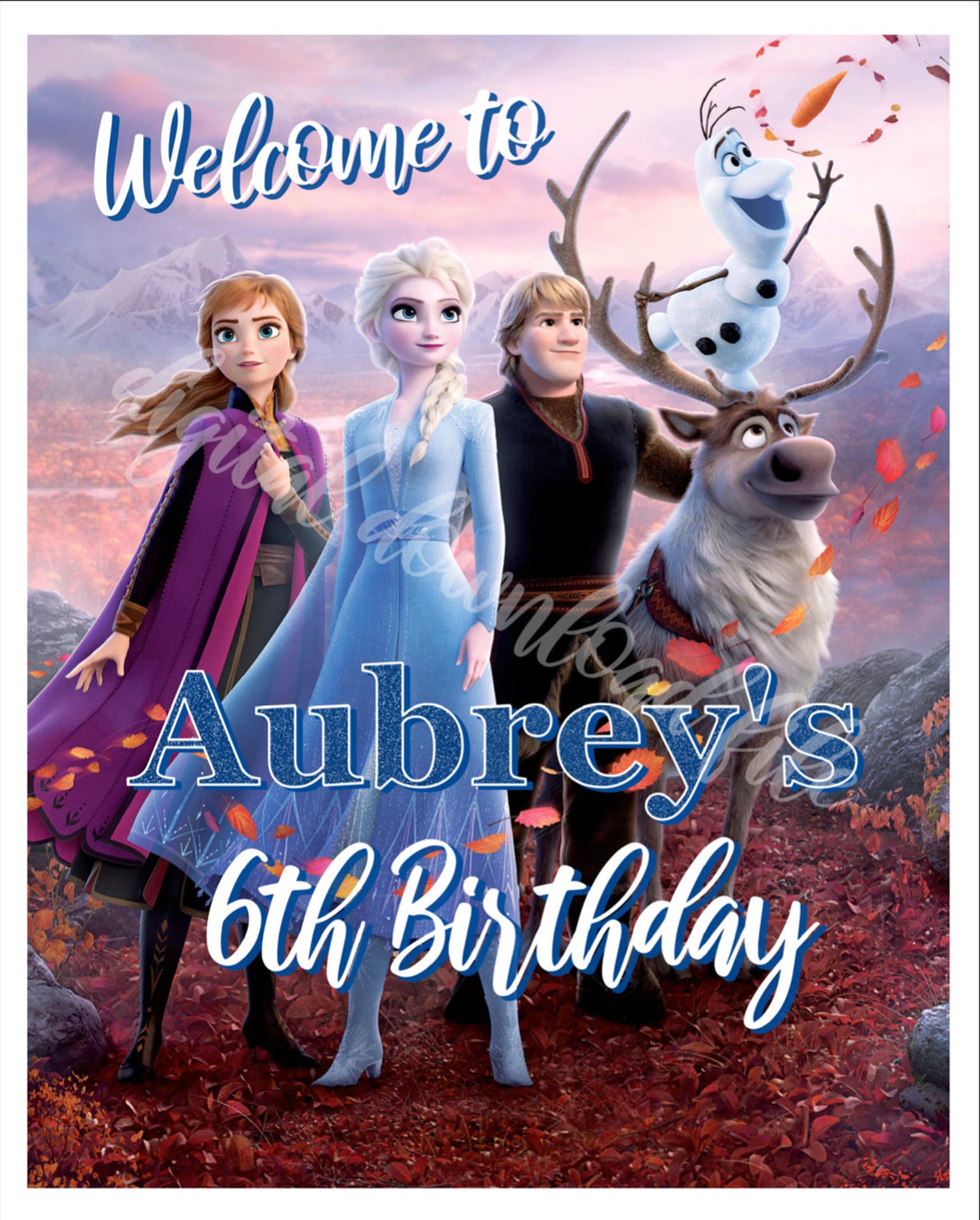 PRINTABLE FROZEN Party Sign Frozen Birthday Sign Frozen | Etsy