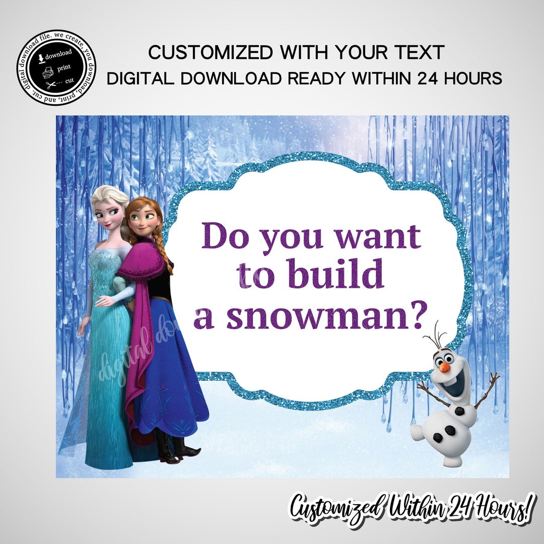 Personalized Frozen Birthday Party Sign (digital Download) - Etsy