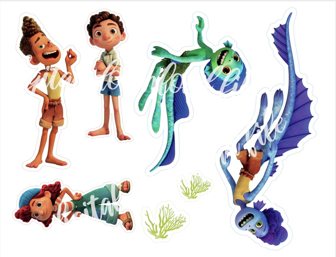 Printable LUCA Centerpieces Luca Cake Topper Luca Cupcake - Etsy