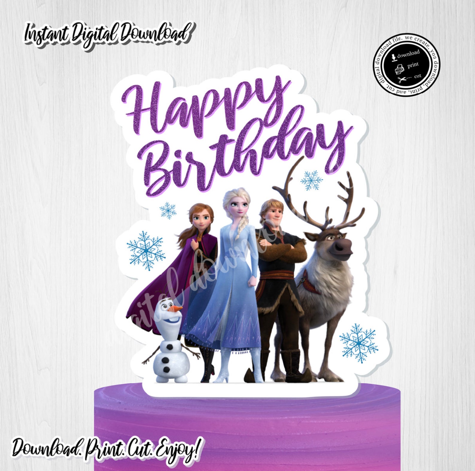 PRINTABLE Frozen 2 Cake Topper Cake Topper Frozen Frozen 2 | Etsy