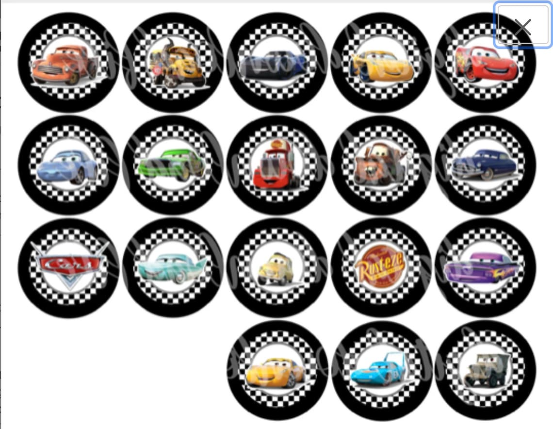 PRINTABLE CARS Cupcake Toppers Cupcake Toppers Cars Cars - Etsy