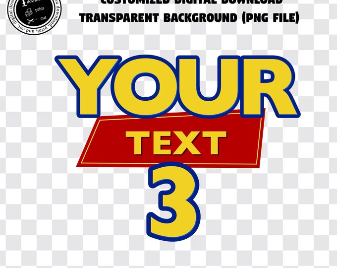 Customized TOY STORY Logo, Toy Story Inspired, Personalized Toy Story ...