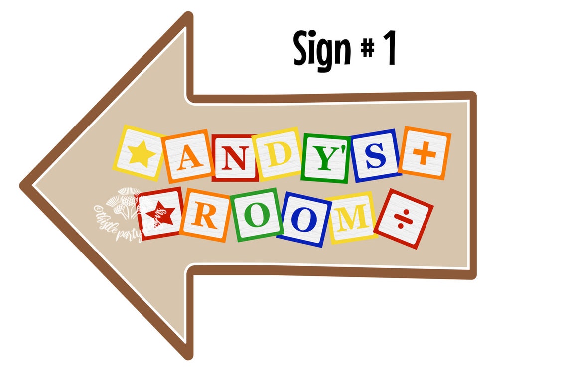 Printable TOY STORY Arrow Signs Toy Story Party Signs Toy - Etsy Canada
