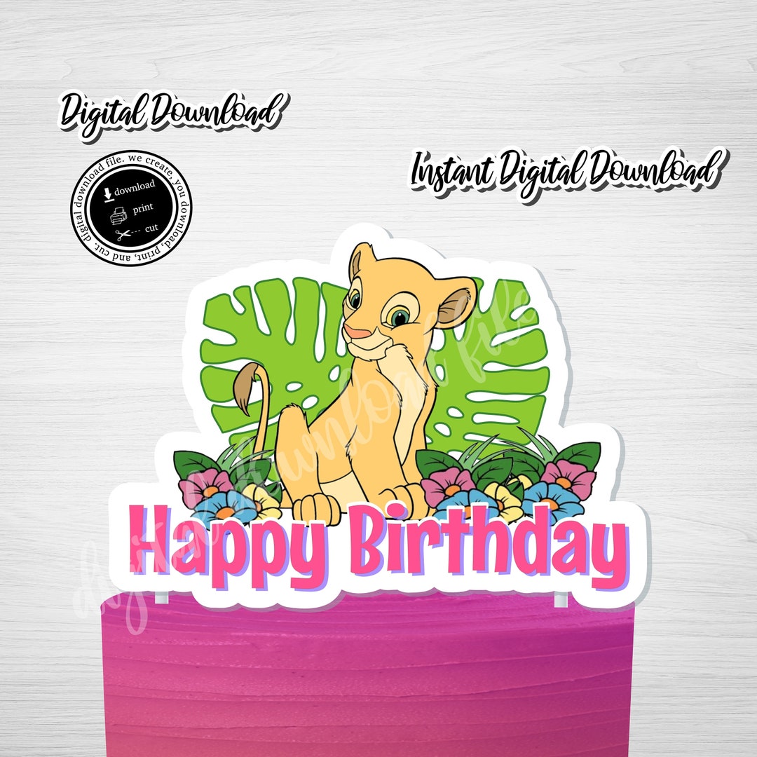 NALA Cake Topper, Nala LION King, Nala Cake Topper, Lion King Party ...