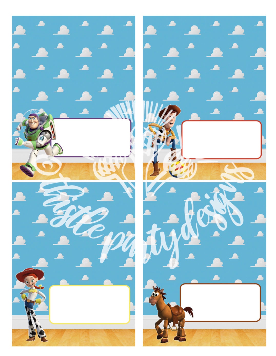 Toy Story 4 Food Tents: Editable DIY Party Labels (digital Download) - Etsy