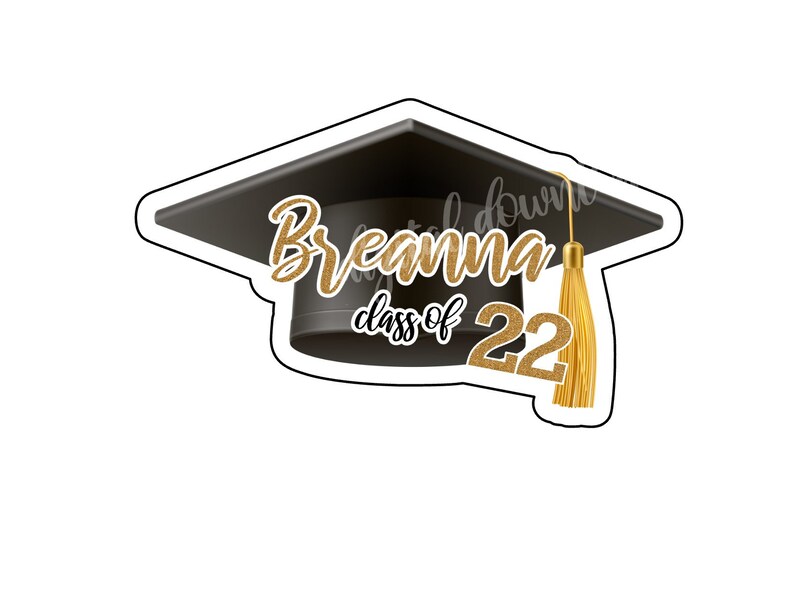 GRADUATION Cake Topper Custom Grad Hat Topper Class of 2022 | Etsy