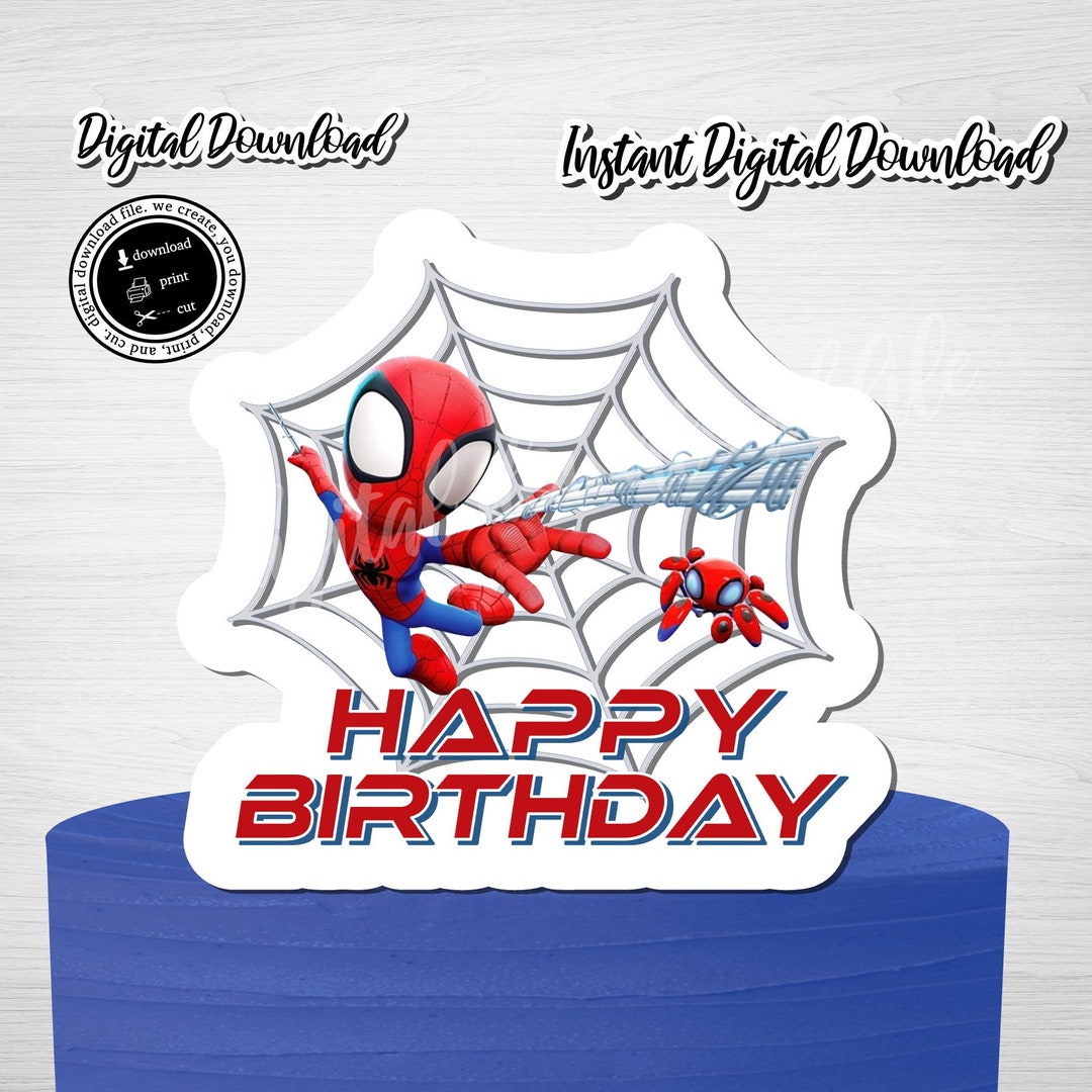 Spidey Cake Topper: Spiderman Birthday Party (digital Download) - Etsy