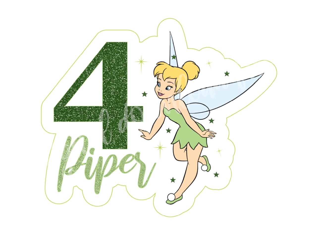 TINKER BELL Cake Topper Tinker Bell Party Sign Tinker Bell - Etsy