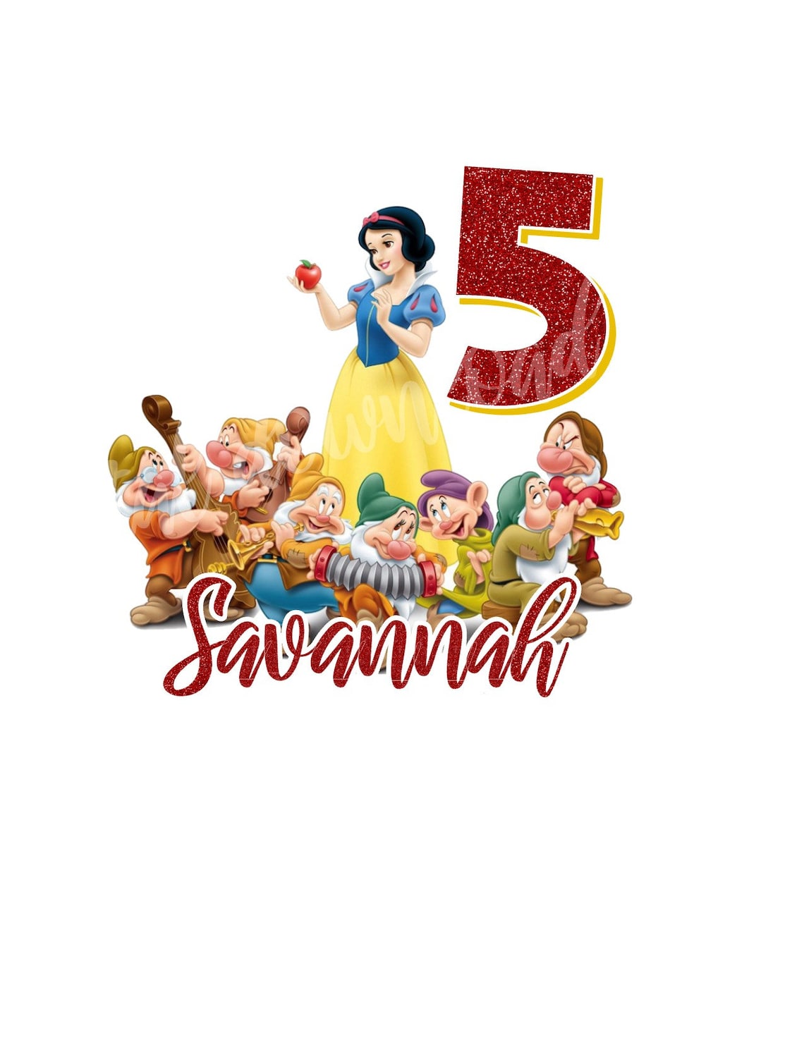 Printable SNOW WHITE Cake Topperprintable Cake Topper Snow - Etsy