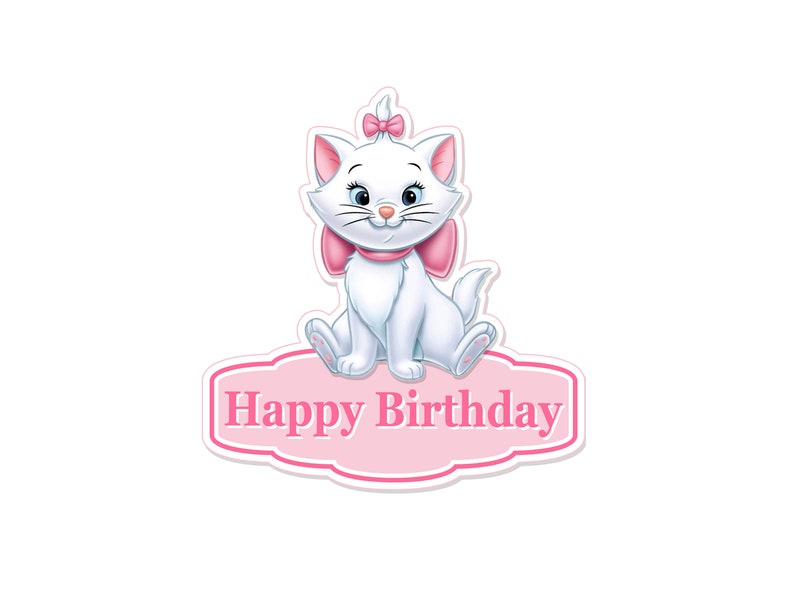 Marie Cake Topper Marie Party Sign Marie Cumpleaños Marie Aristocats