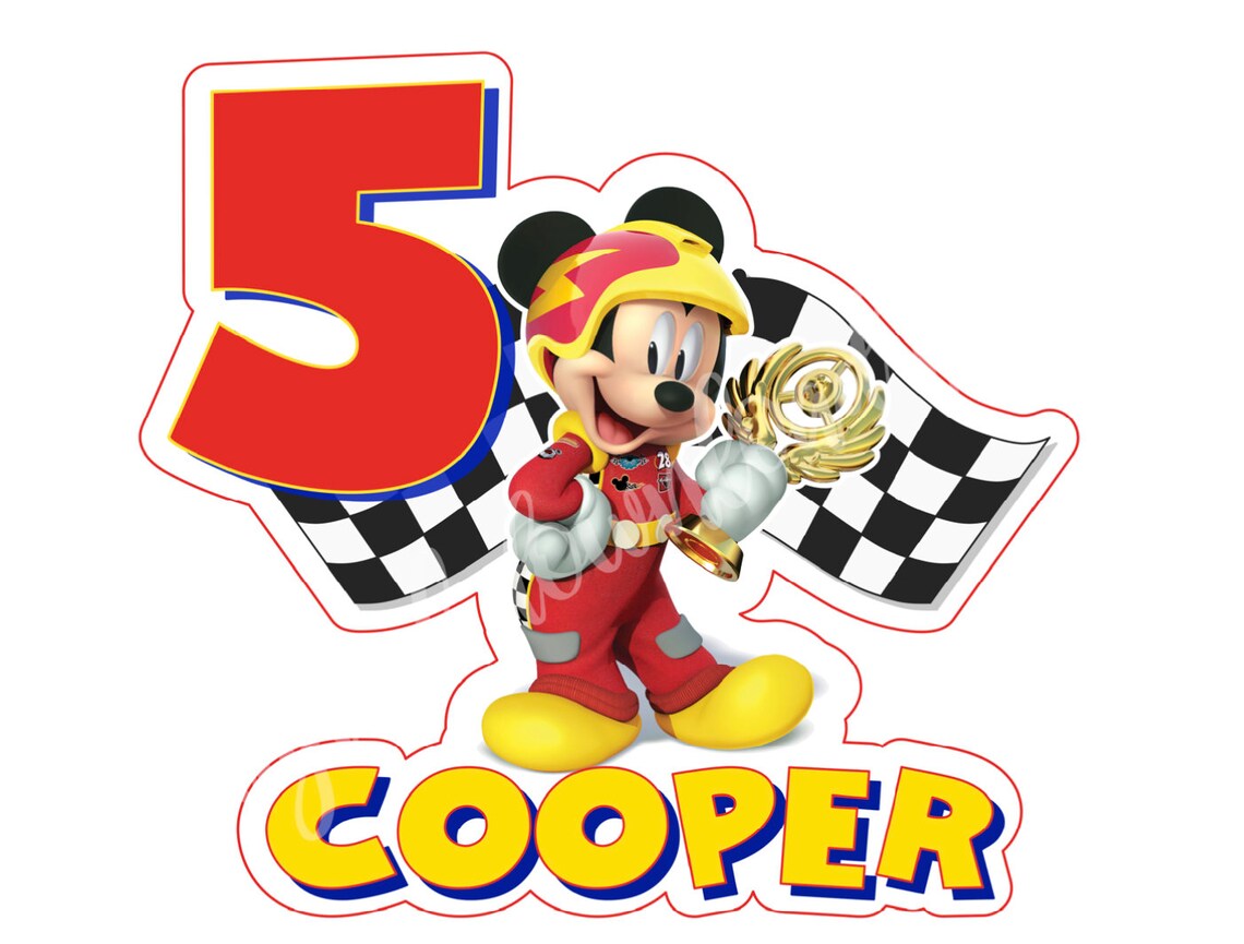Printable MICKEY and the Roadster RACERS Cake Topper Mickey - Etsy