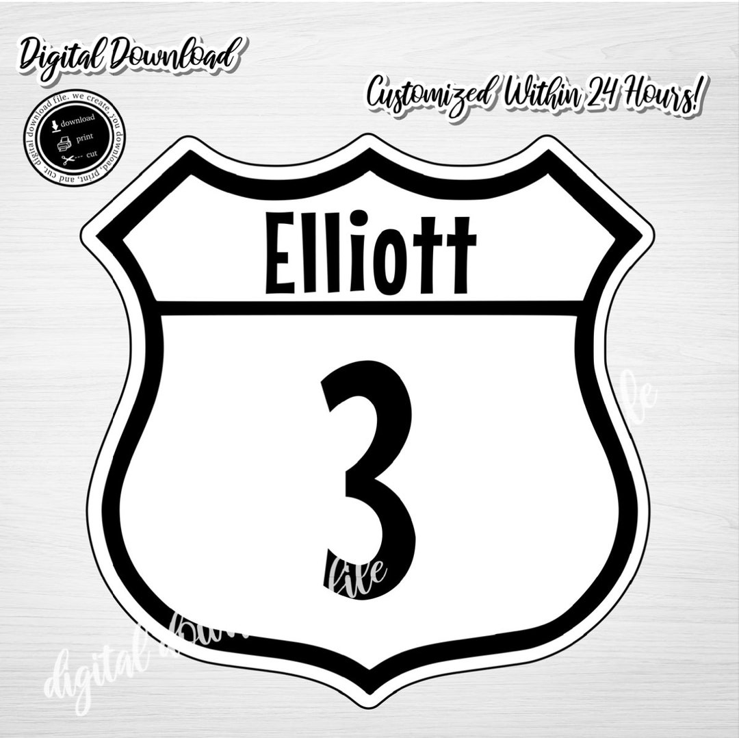 Printable CARS, Custom Route Sign, Cars Birthday Sign, Cars Printable ...