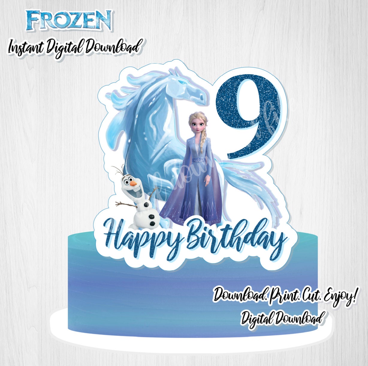 Printable FROZEN 2 Cake Topper Instant Download Frozen - Etsy