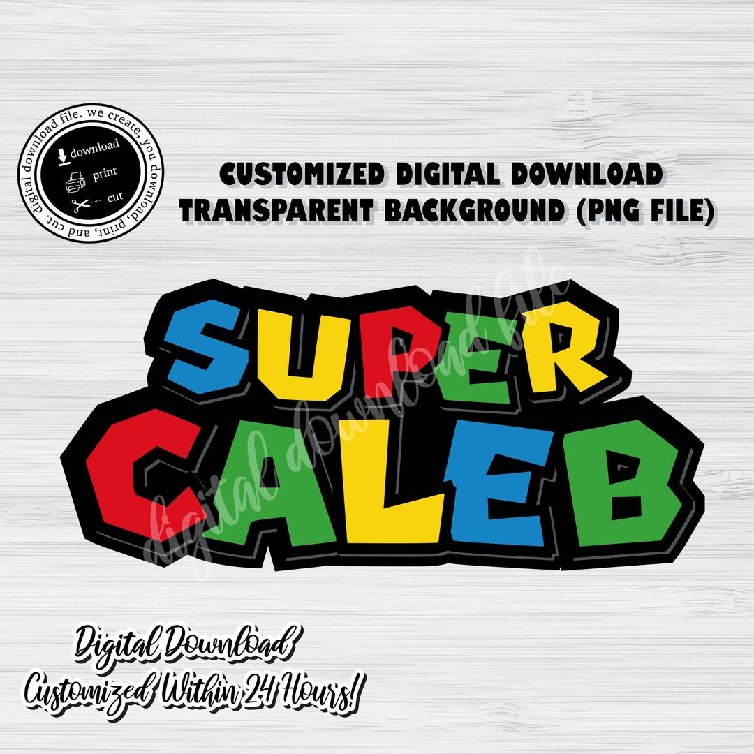 Customized SUPER MARIO Inspired Logo, Mario Inspired, Personalized ...