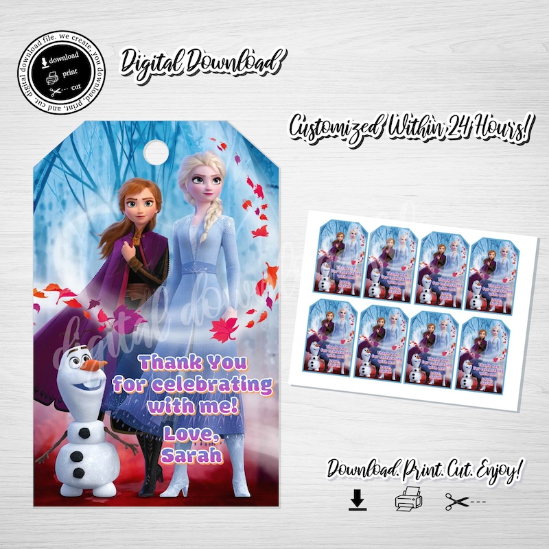 Frozen Thank You - Etsy