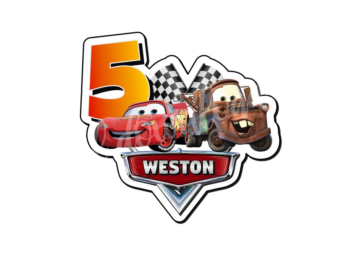 Imprimible CARS Cake Topper, Cars Cake Topper Cars, Cars Party ...