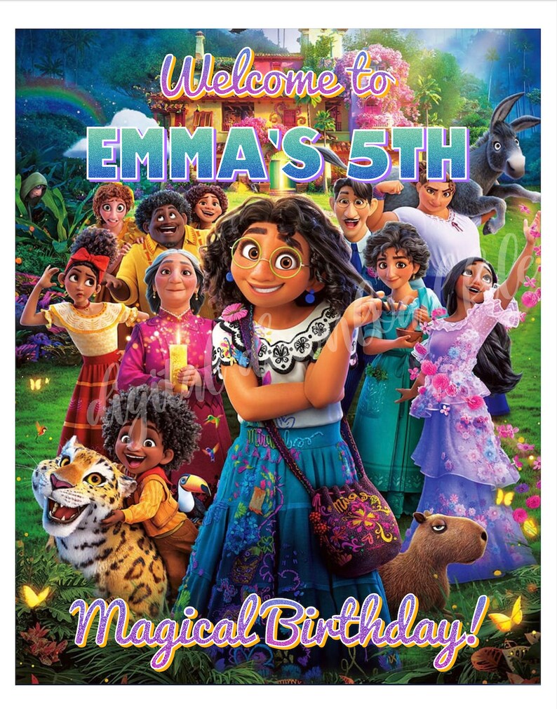 Printable ENCANTO Birthday Party Sign Encanto Birthday Sign | Etsy