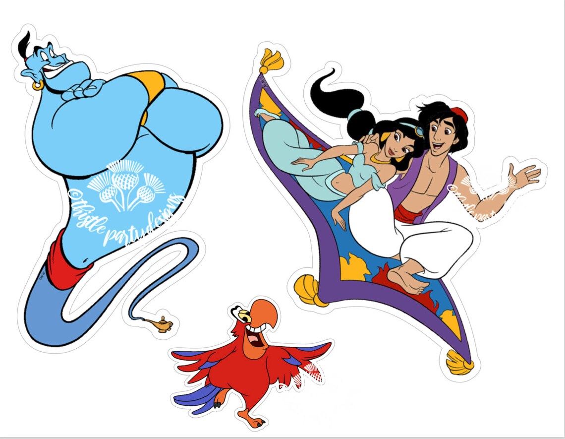 Printable ALADDIN Centerpieces Aladdin Digital Centerpieces - Etsy