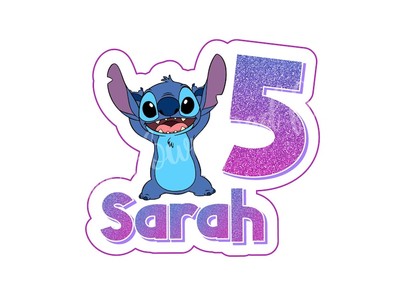 Custom Stitch Birthday Cake Topper (digital Download) - Etsy