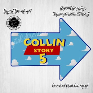 TOY STORY Arrow Sign Party Sign Toy Story Sign Toy Story - Etsy