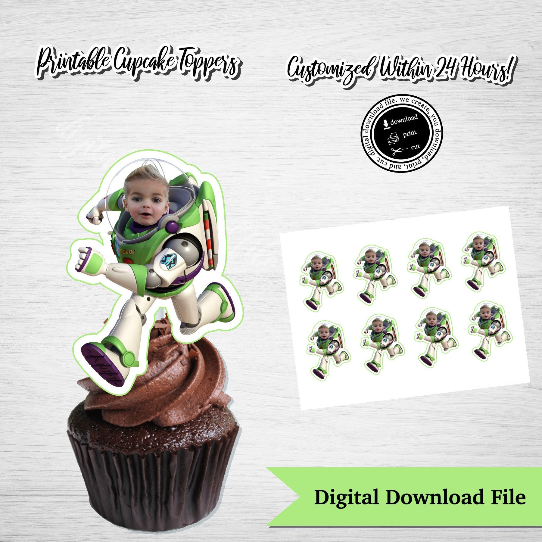 Buzz Lightyear Cupcake Toppers