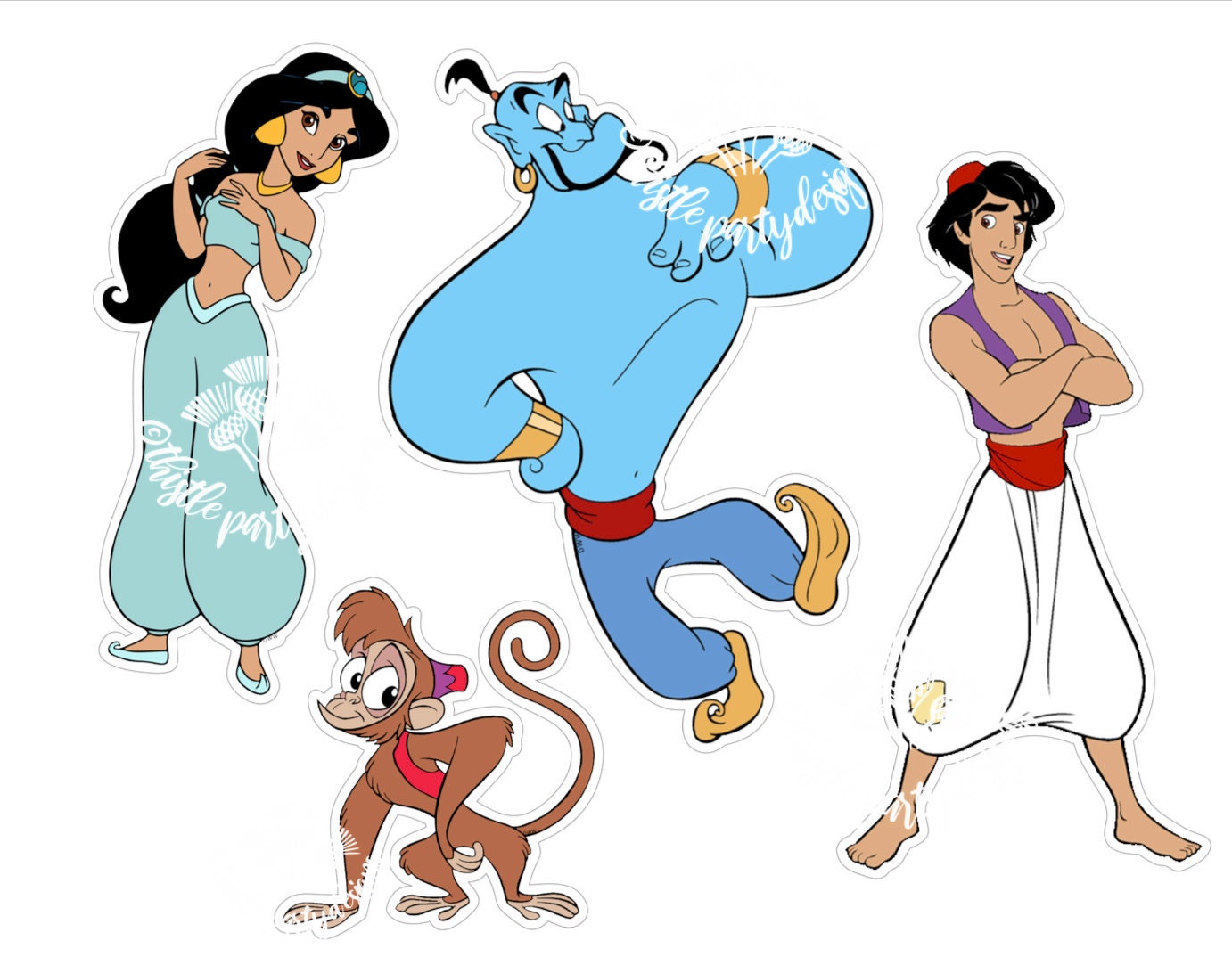 Printable ALADDIN Centerpieces Aladdin Digital Centerpieces - Etsy
