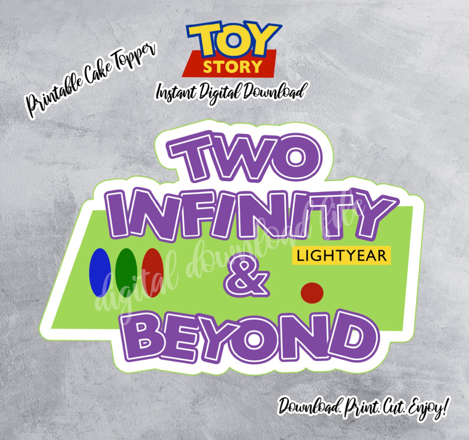 TWO INFINITY & Beyond Toy Story Sign Toy Story Printableto | Etsy