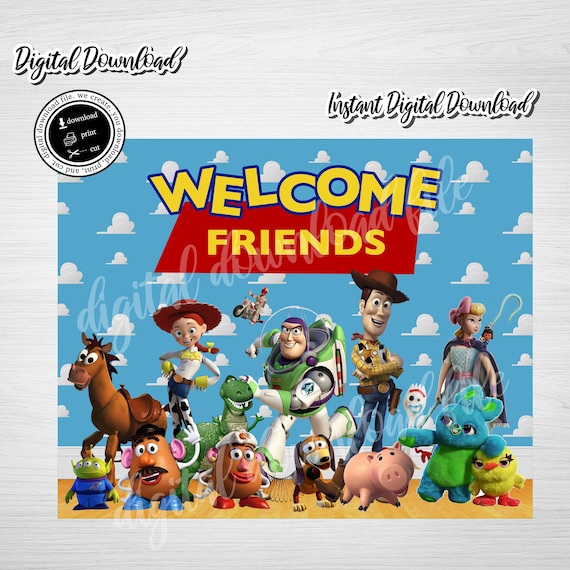 Printable TOY STORY Welcome Sign Topper Toy Story Sign Toy - Etsy
