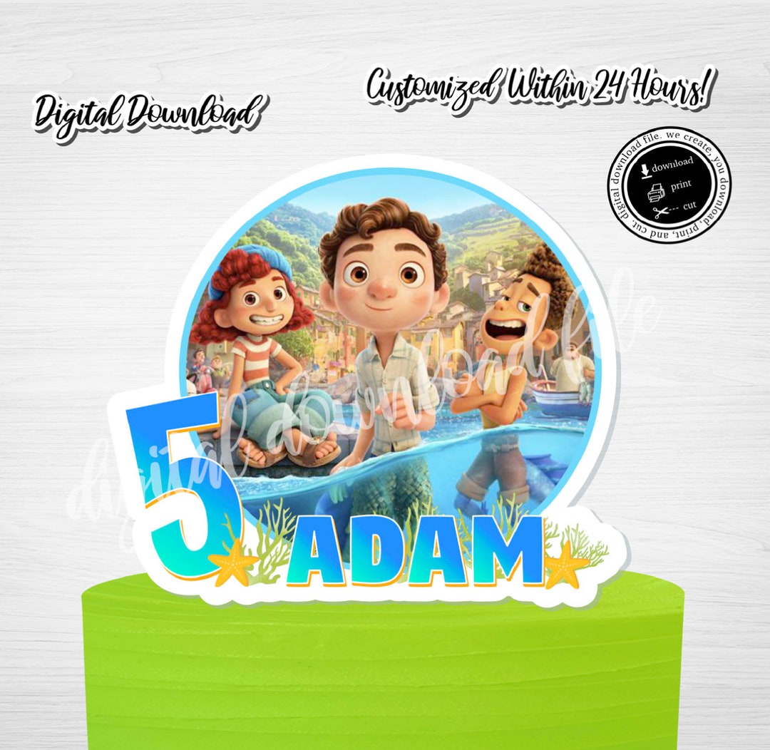 Custom Luca Birthday Cake Topper: Personalized Digital Download - Etsy