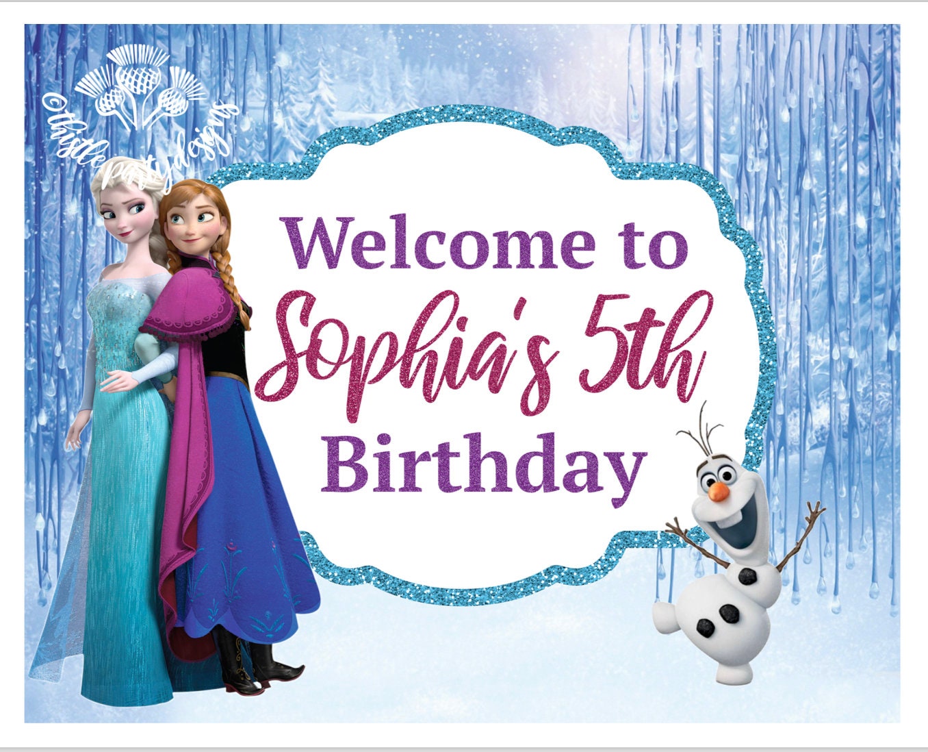 Printable FROZEN Party Sign Frozen Birthday Sign FROZEN - Etsy Singapore