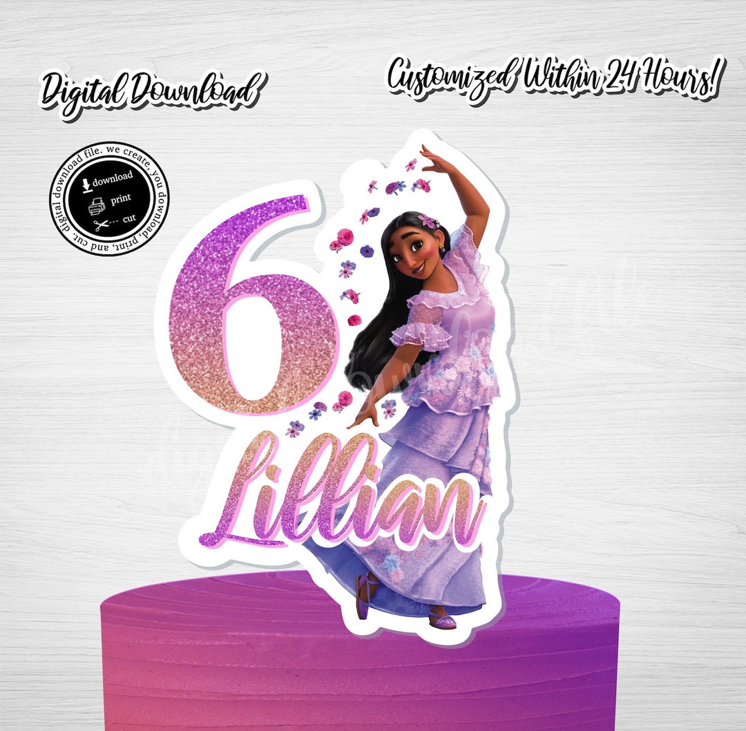 Printable ENCANTO ISABELA Cake Topper, Isabela Cake Topper, Madrigal ...