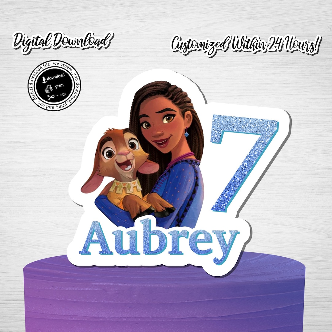 WISH Cake Topper, Custom Wish Cake Decoration Printable, Printable Wish ...