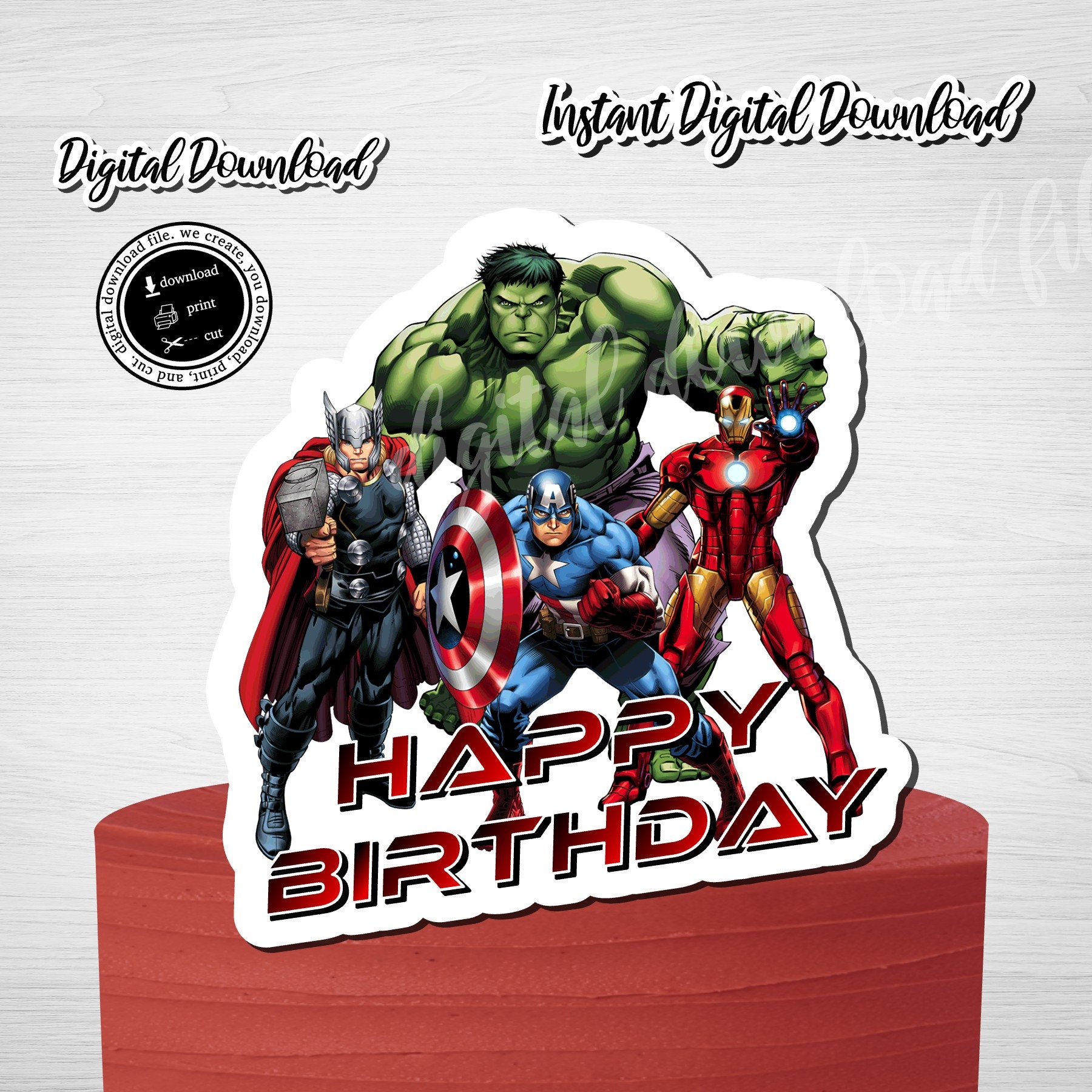 Avengers Cake Toppers