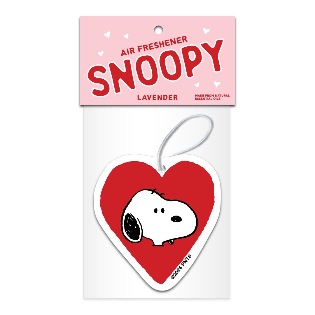 3P4 X Peanuts® Valentine - Snoopy & Charlie Brown Heart Air Freshener ...
