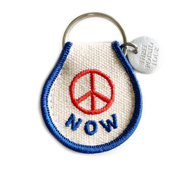 Peace Now Patch Keychain | Etsy