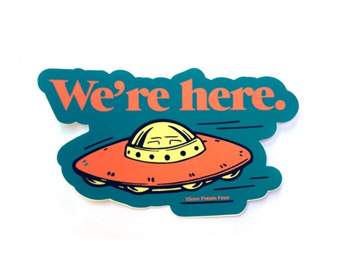 Sticker We're Here - Etsy