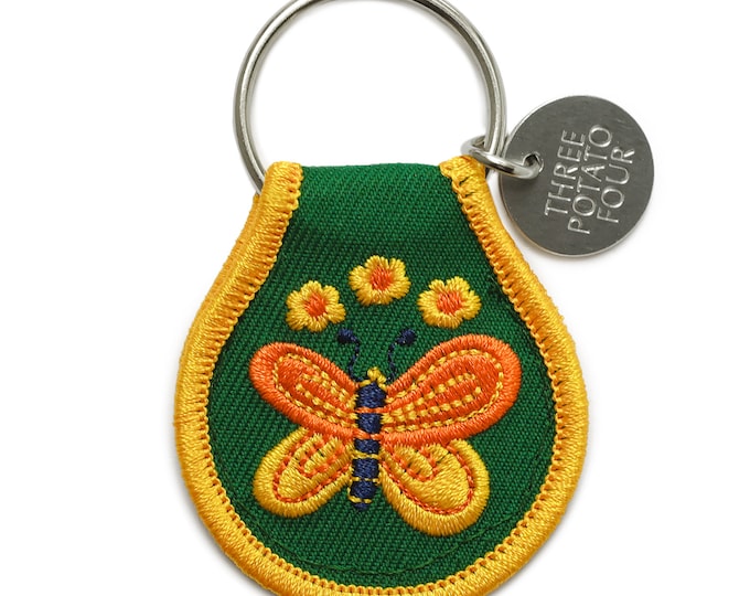 Monarch Butterfly Keychain, Butterfly Keyring, Metal Butterfly Keychain ...