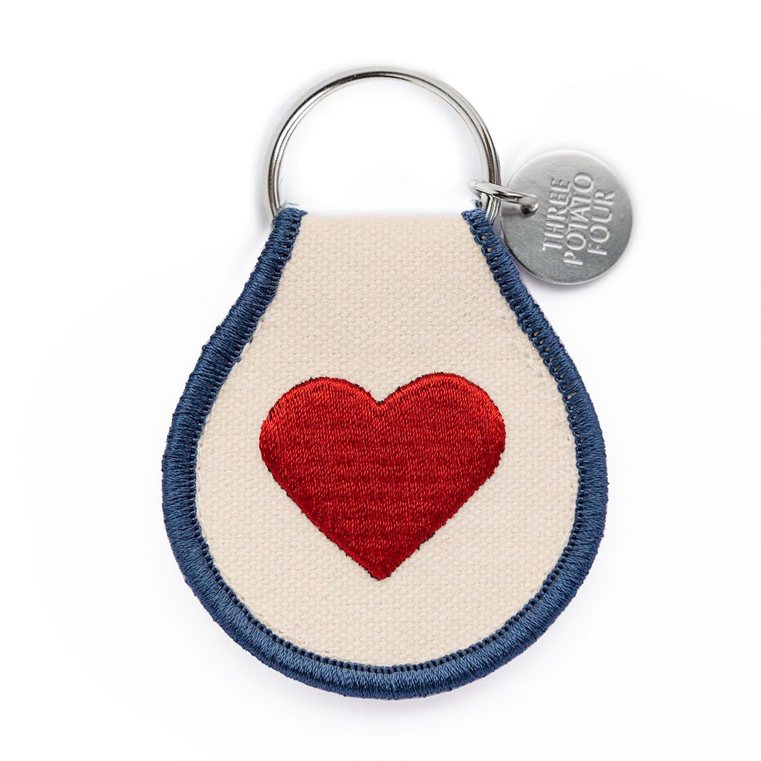 Patch Keychain - Classic Heart - Etsy
