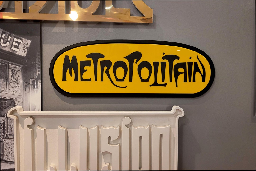Metropolitan Sign, Paris Metro, Vintage Decor, Wall Art, Metro Art ...