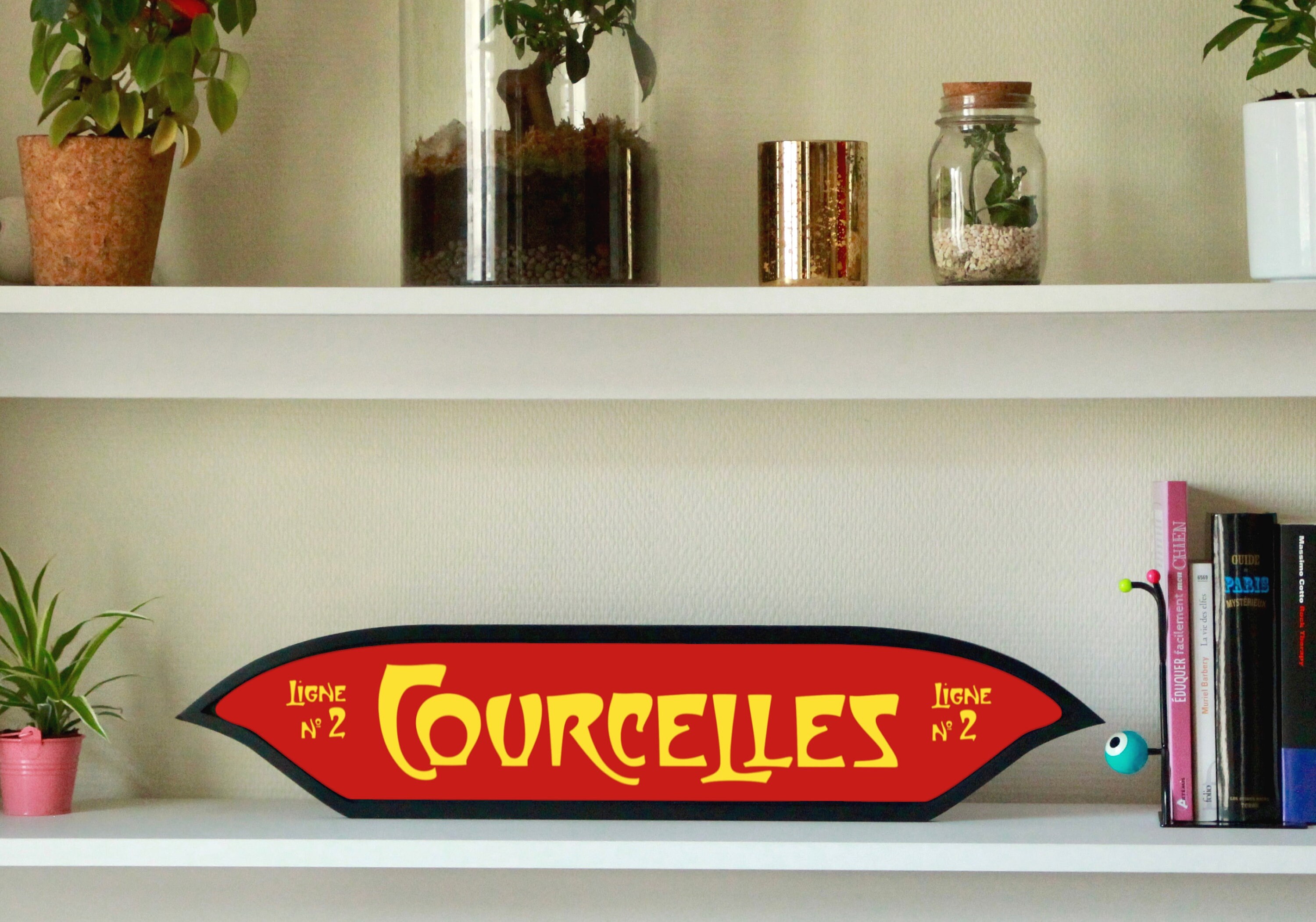 Paris Metro Sign, Courcelles Station, Vintage Decoration, Wall Art ...