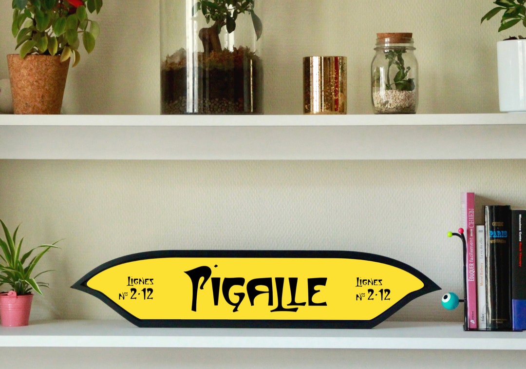 Paris Metro Sign, Pigalle Station, Vintage Decoration, Wall Art, Metro ...