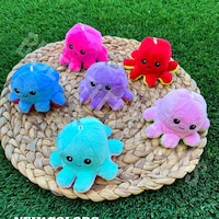 Reversible Octopus Mood Stuffed Toy Plushie Crochet Pattern - Etsy
