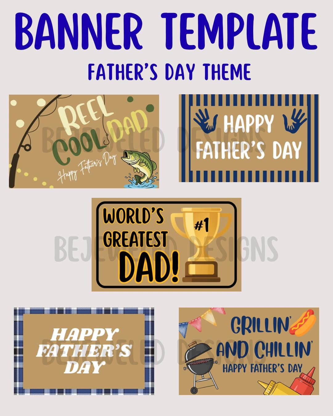 Digital Banner Template Father’s Day | Father’s Day Banner | Banner ...